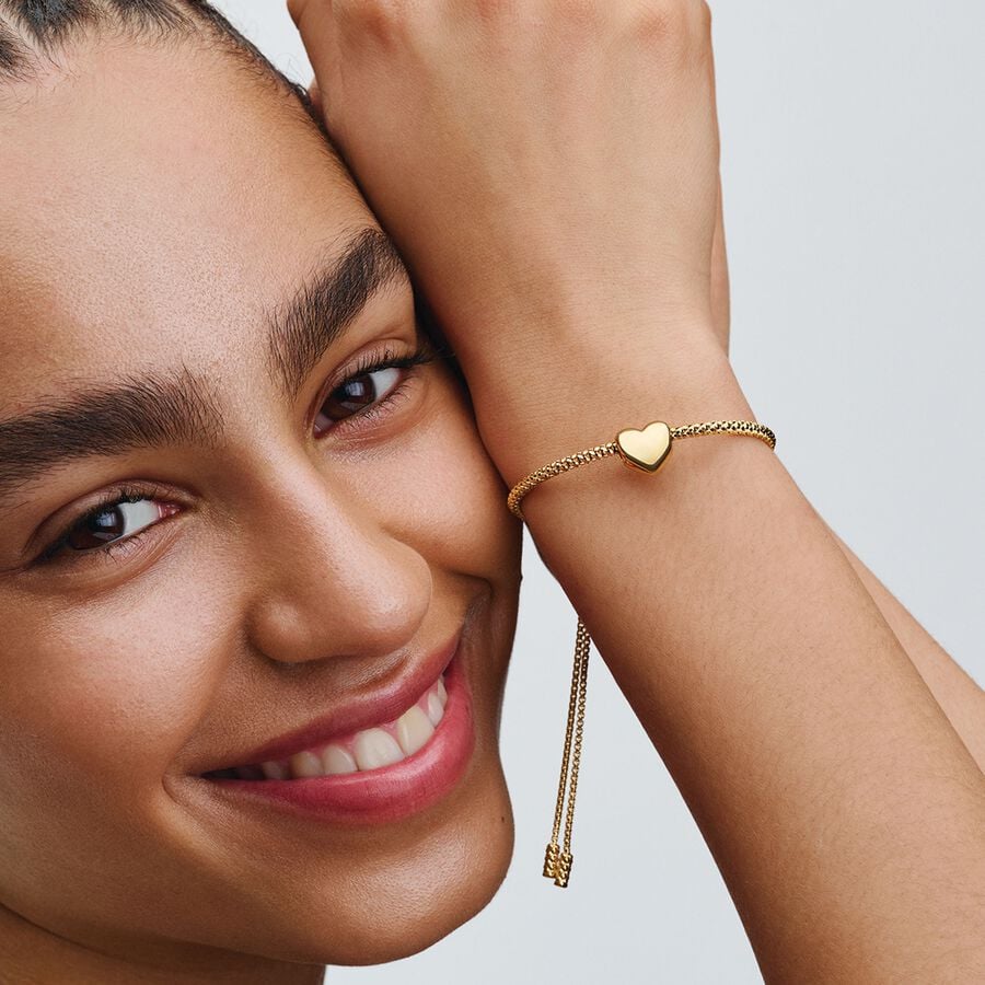 Pandora Be Love Graveerbare Hart Bedel - 14k Goud Verguld ...